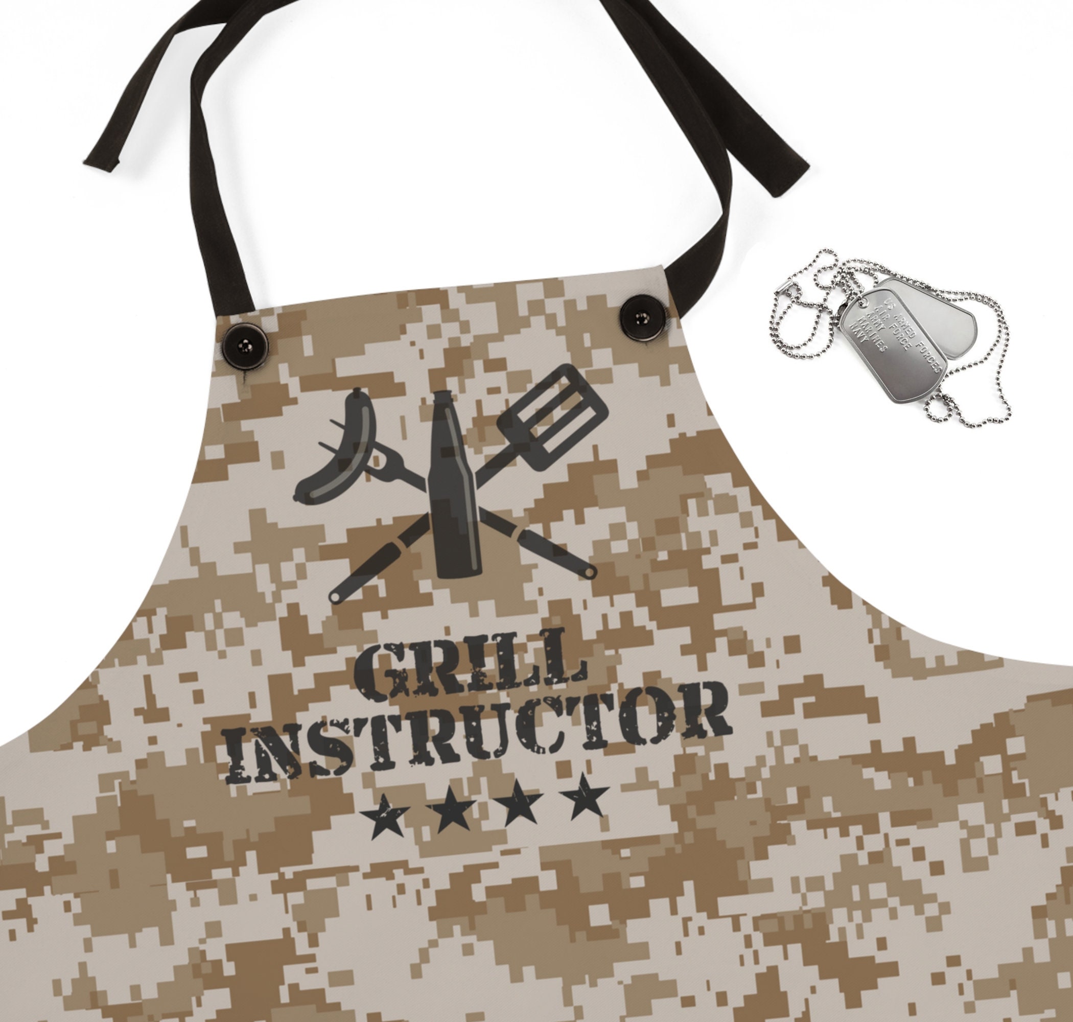 Marine Camo "grill Instructor" Chef Apron: BBQ Chefwear Gift - Etsy