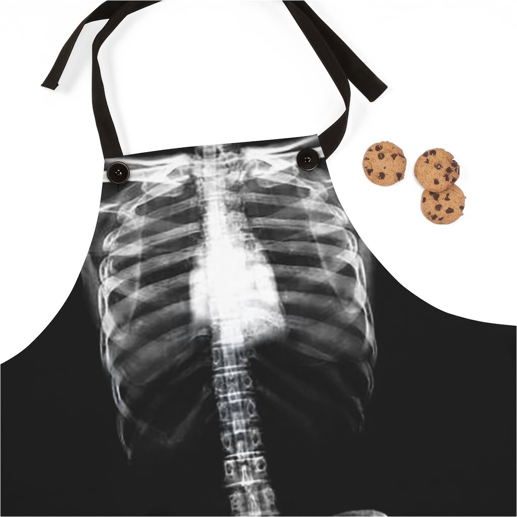 Chef Apron X-ray Skeleton Quality Chefwear Cooking | Etsy