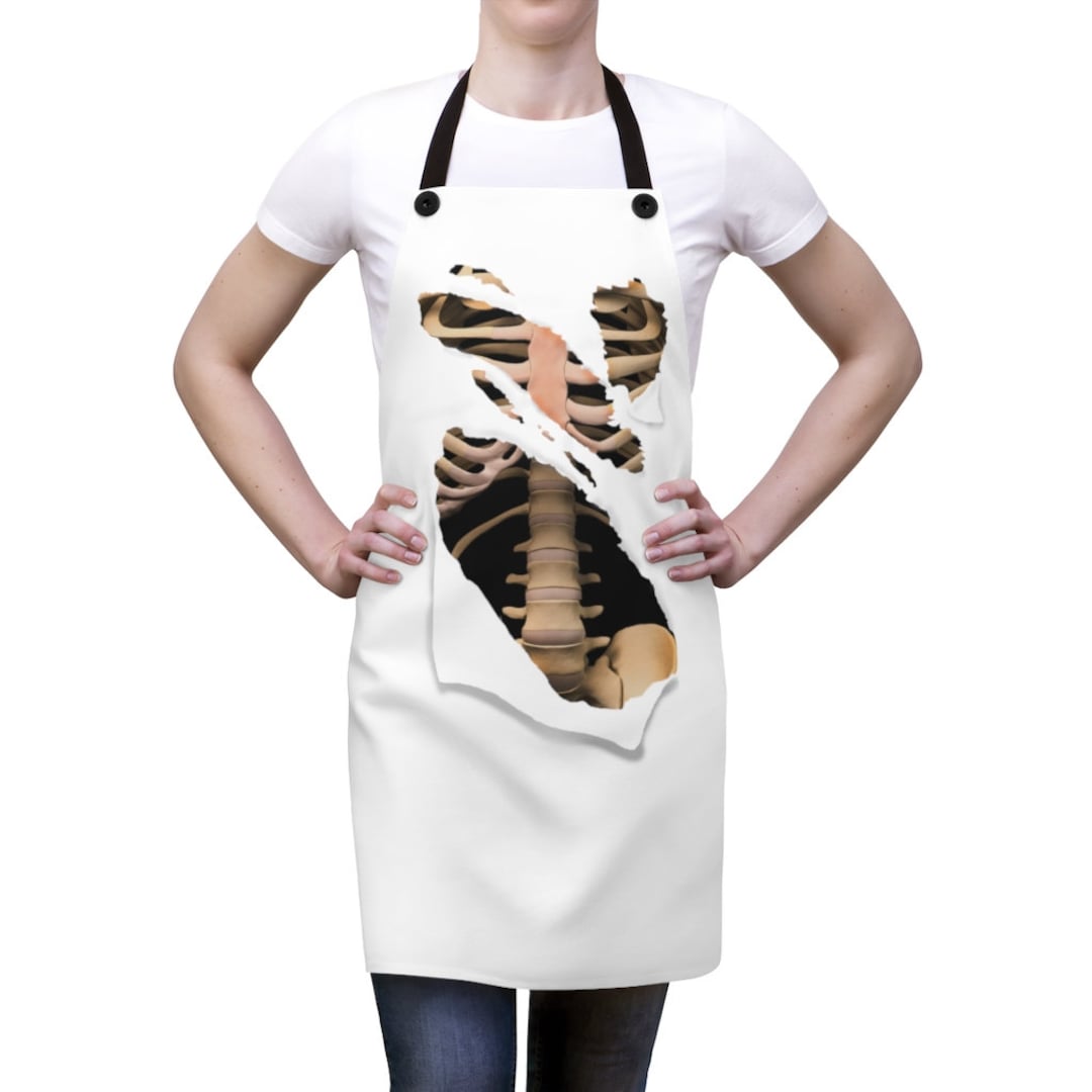Ripped Skeleton Chef Apron: Halloween Costume, BBQ, Cooking Gift - Etsy