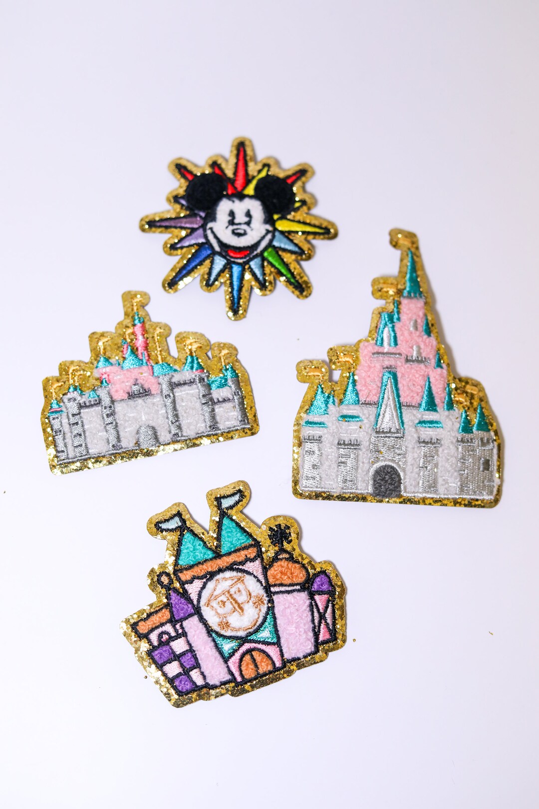 Park Icons Glitter Backed Patches Small World Castles Fun Wheel - Etsy