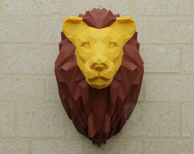 Lion, Papercraft, 3D Paper Model, Animal, Zoo, Paper Craft, Template ...