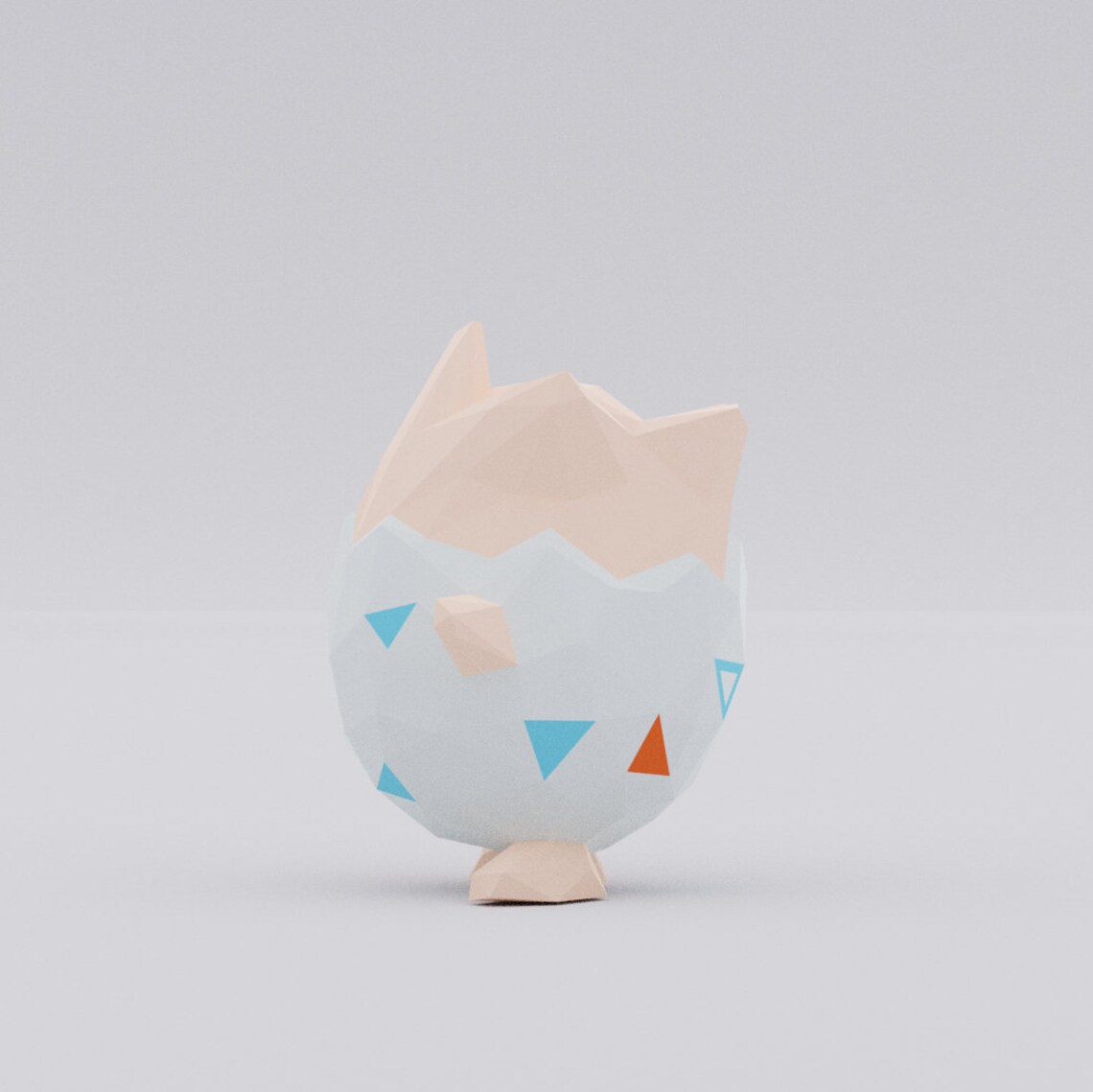 DIY 3D Togepi Pokemon Paper Model, Low Poly Pokemon, DIY Paper 3D Art ...