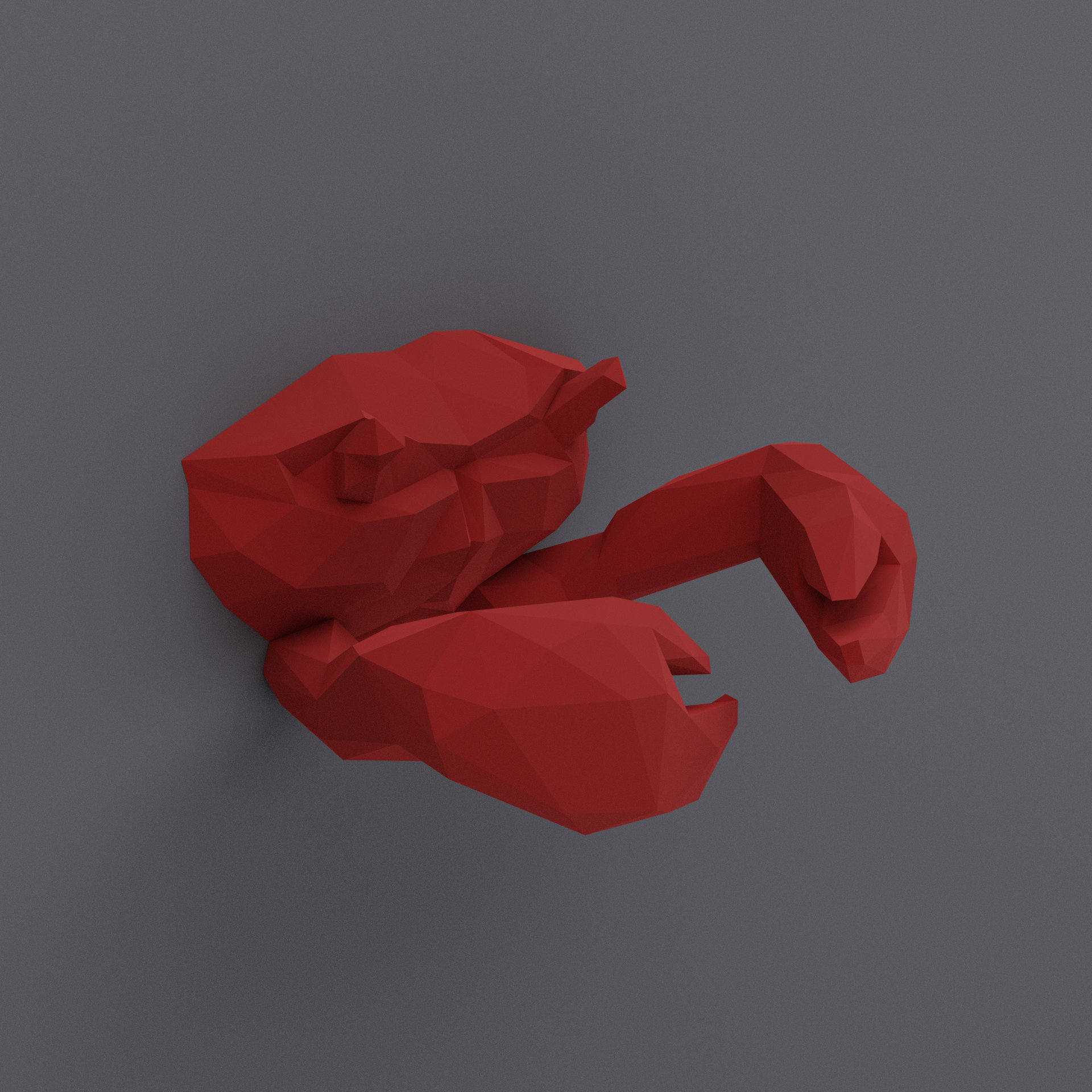 DIY 3D Crab Paper Model Low Poly Animal DIY Paper 3D Art - Etsy