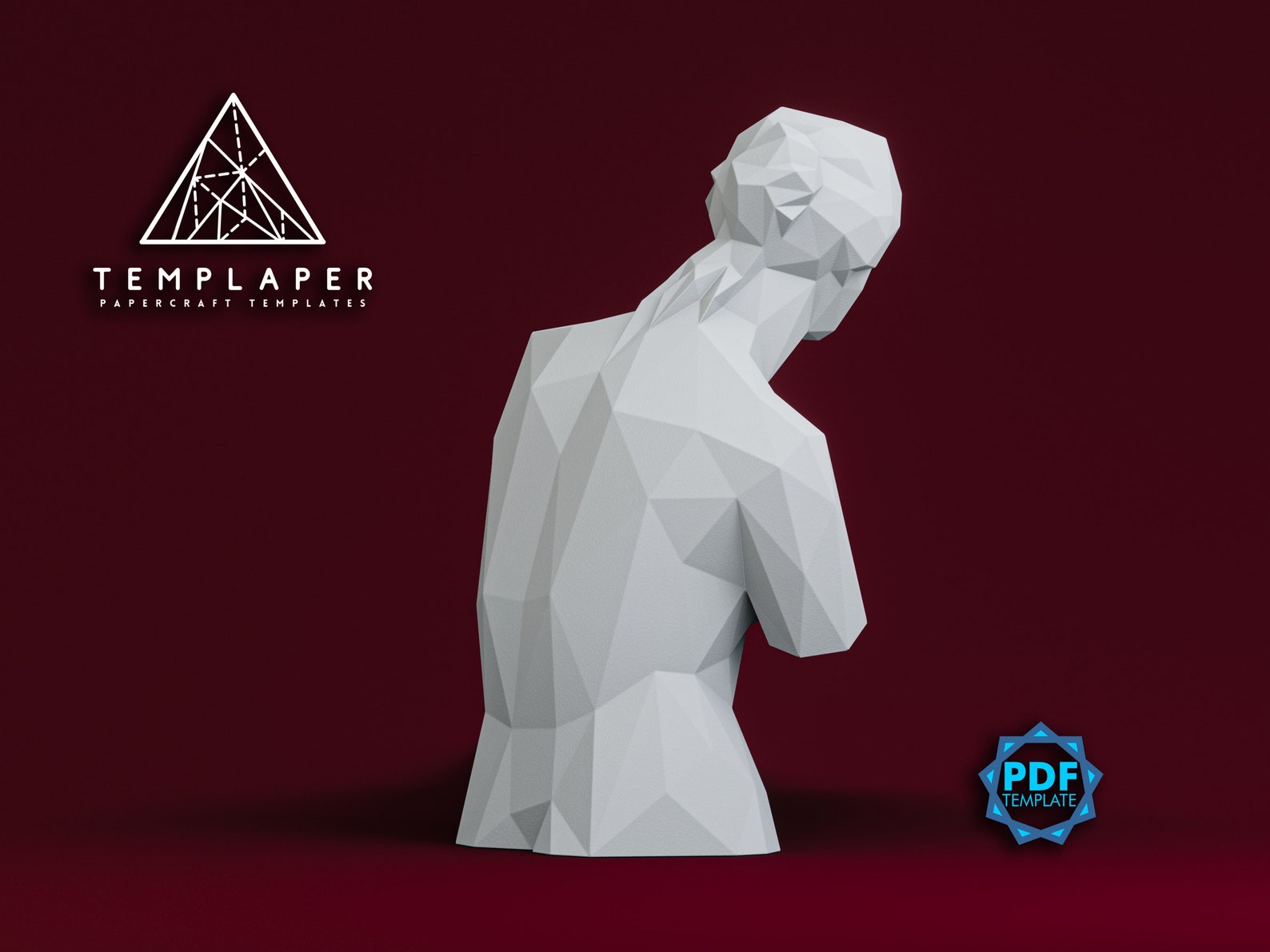 DIY 3D Venus De Milo Paper Model, Low Poly Sculpture, Do It Yourself ...