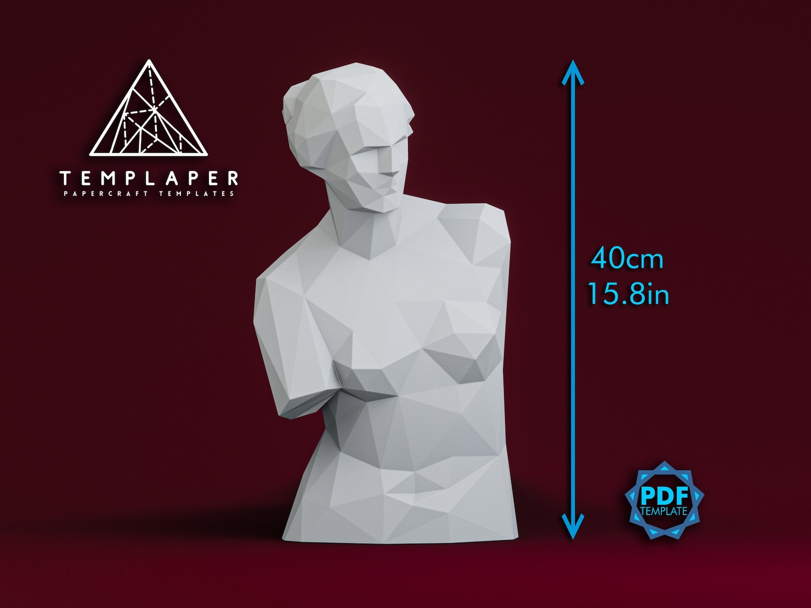 DIY 3D Venus De Milo Paper Model, Low Poly Sculpture, Do It Yourself ...