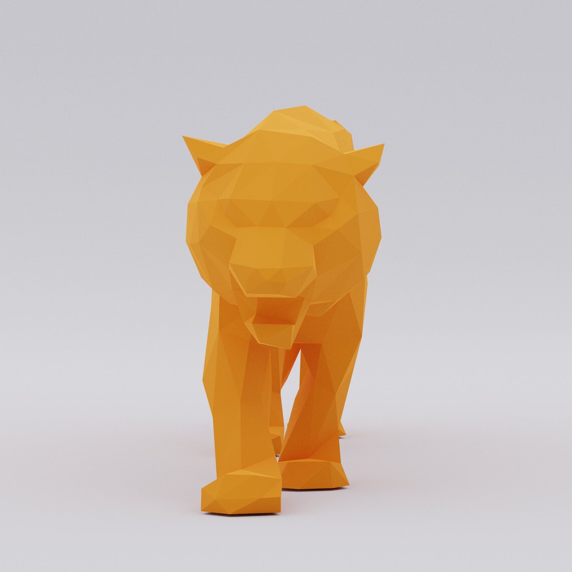 DIY 3D Tiger Paper Model Low Poly Animal DIY Paper 3D Art - Etsy