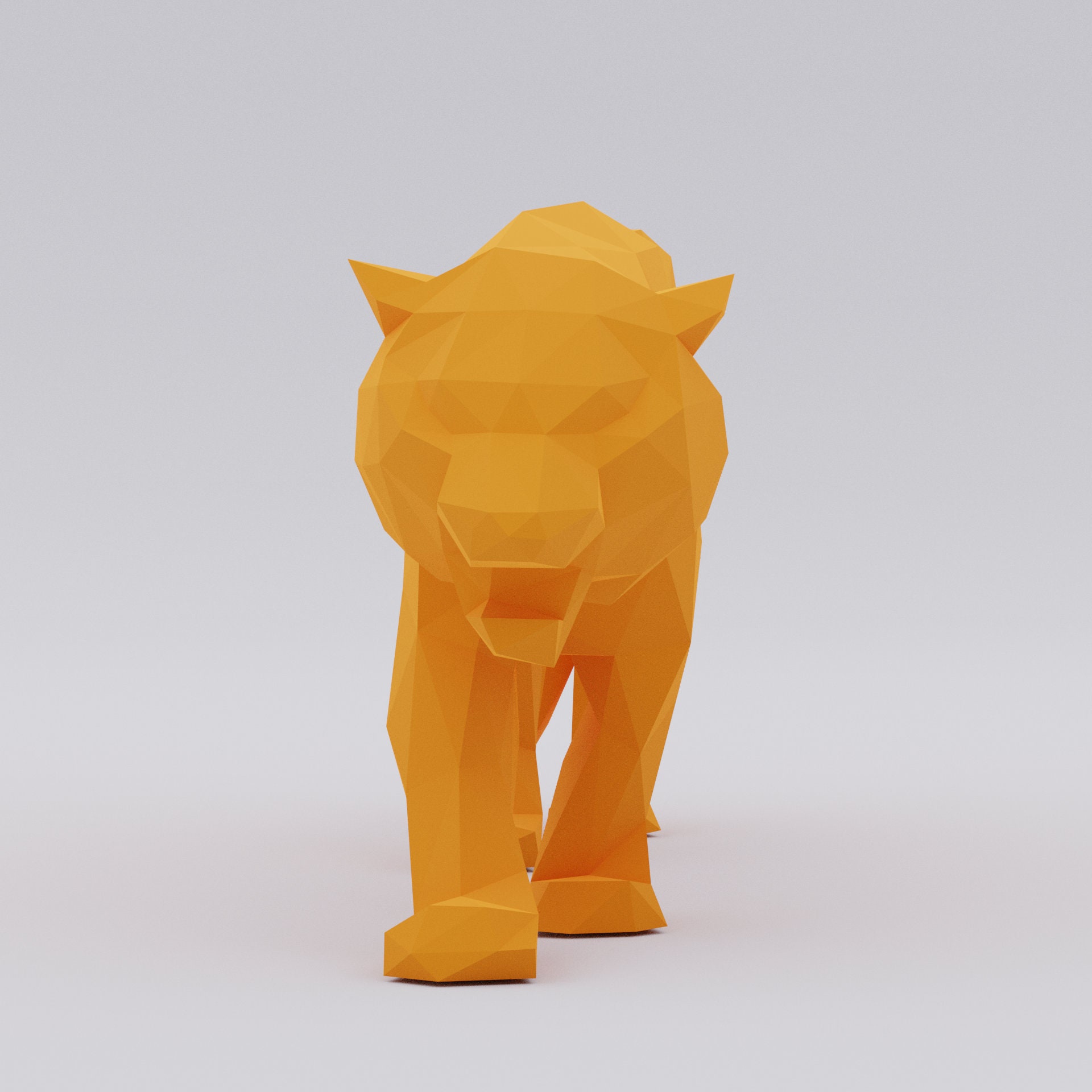 DIY 3D Tiger Paper Model, Low Poly Animal, DIY Paper 3D Art, Printable ...