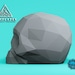 DIY 3D Human Skull Paper Model, Skull Paper 3D, Low Poly Human Skull ...