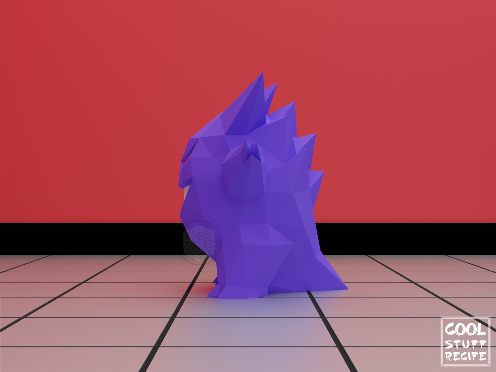 DIY 3D Gengar Pokemon Paper Model, Do It Yourself Pokemon, Paper 3D Art ...