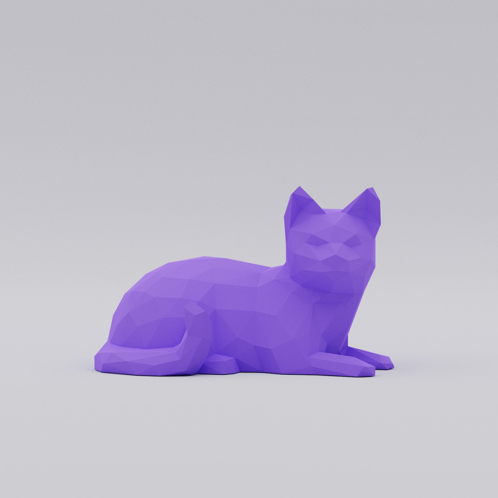 DIY 3D Cat Paper Model, Low Poly Animal, DIY Paper 3D Art, Printable 3D ...