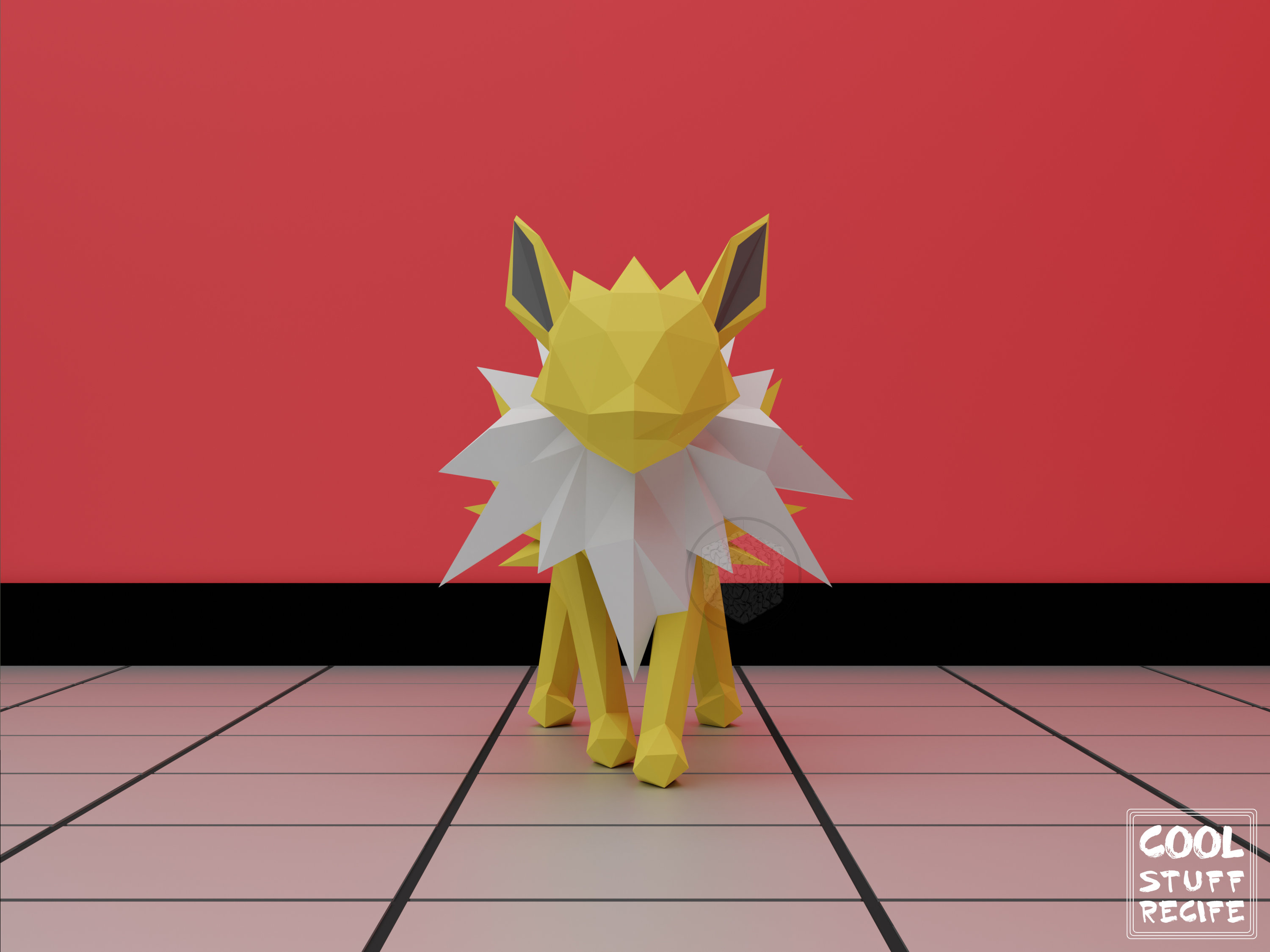 DIY 3D Jolteon Pokemon Paper Model Low Poly Pokemon DIY - Etsy UK