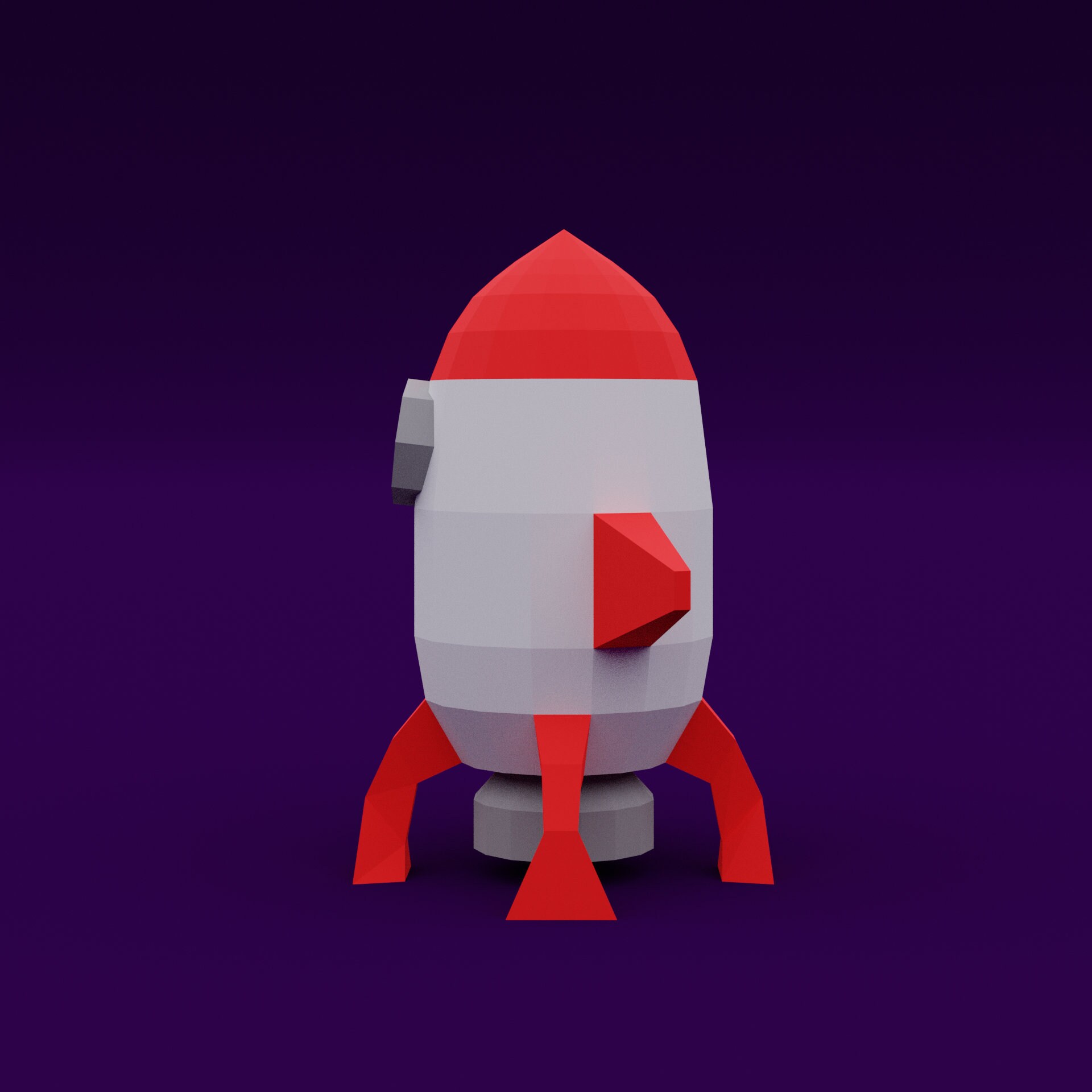DIY 3D Rocket Paper Model, Low Poly, DIY Paper 3D Art, Printable 3D ...
