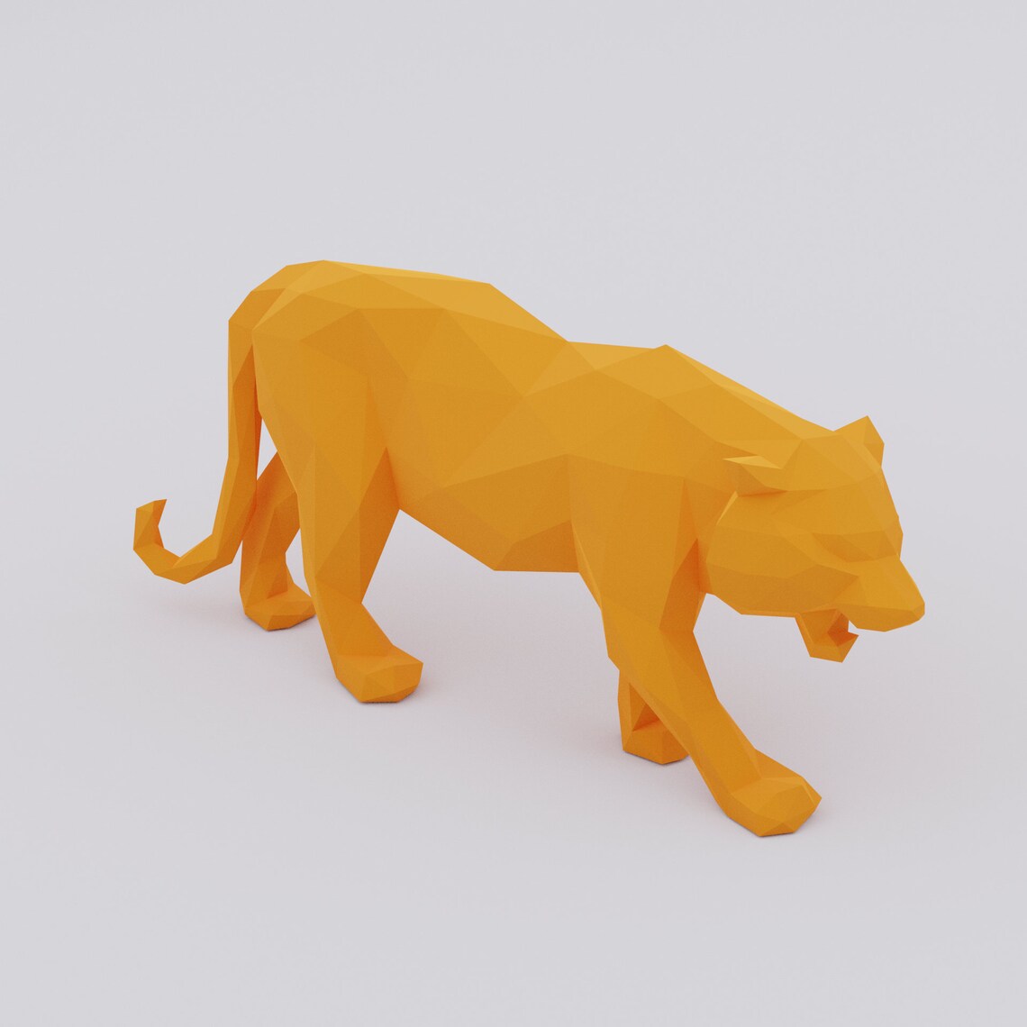 DIY 3D Tiger Paper Model Low Poly Animal DIY Paper 3D Art - Etsy