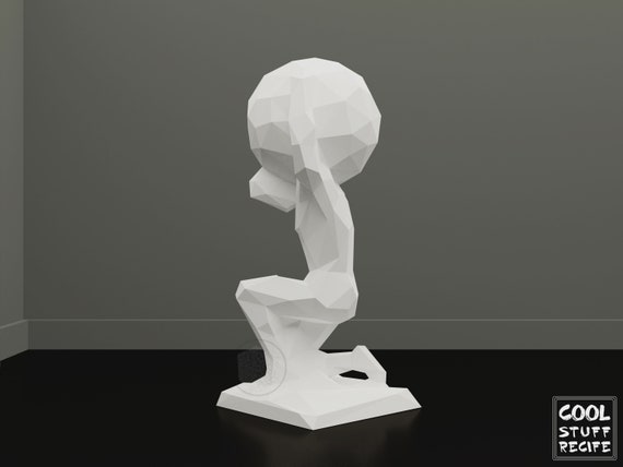 DIY 3D Atlas paper model Low Poly Sculpture DIY Paper 3D | Etsy