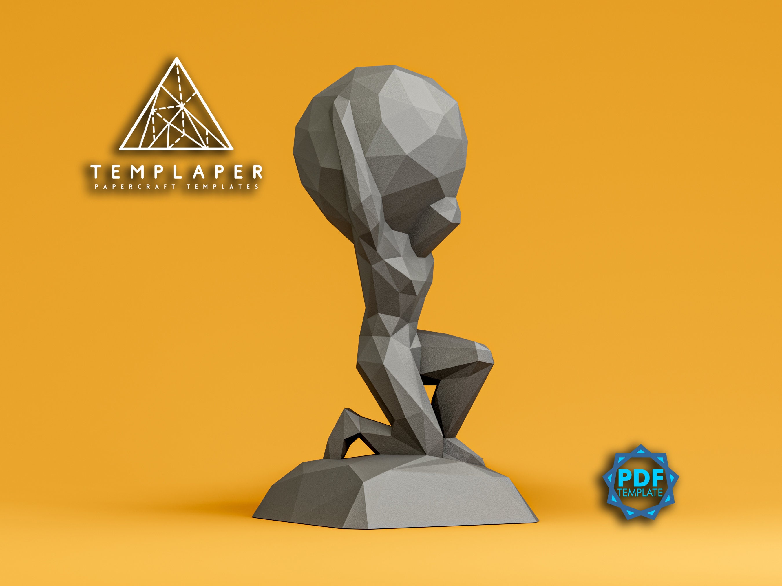 DIY 3D Atlas Paper Model Low Poly Sculpture DIY Paper 3D - Etsy