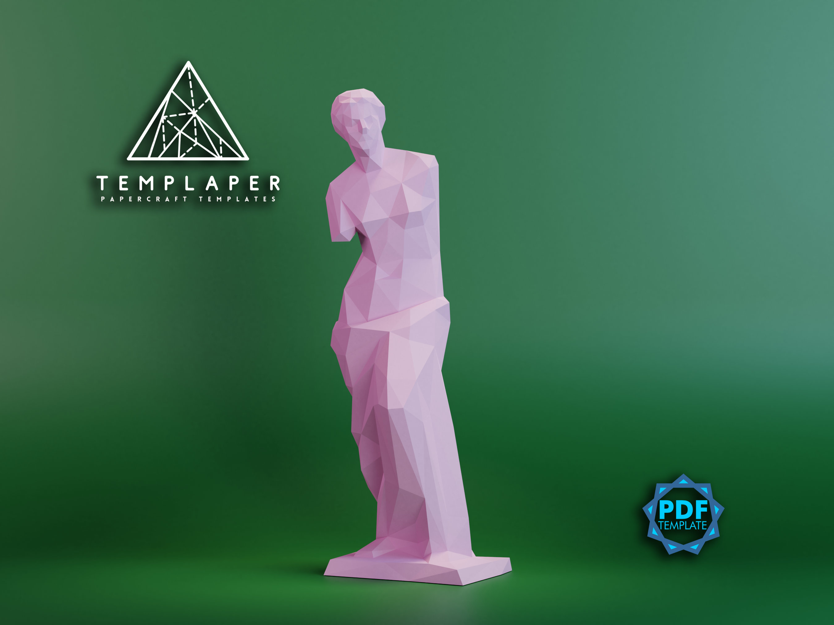 DIY 3D Venus De Milo Paper Model, Low Poly Sculpture, Do It Yourself ...