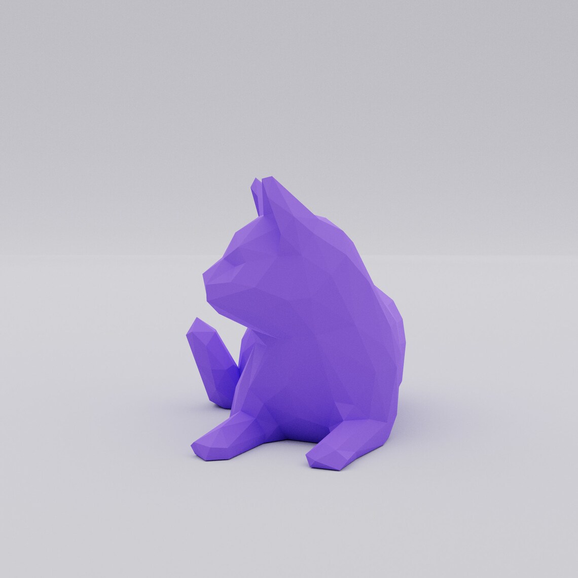 DIY 3D Cat Paper Model Low Poly Animal DIY Paper 3D Art - Etsy