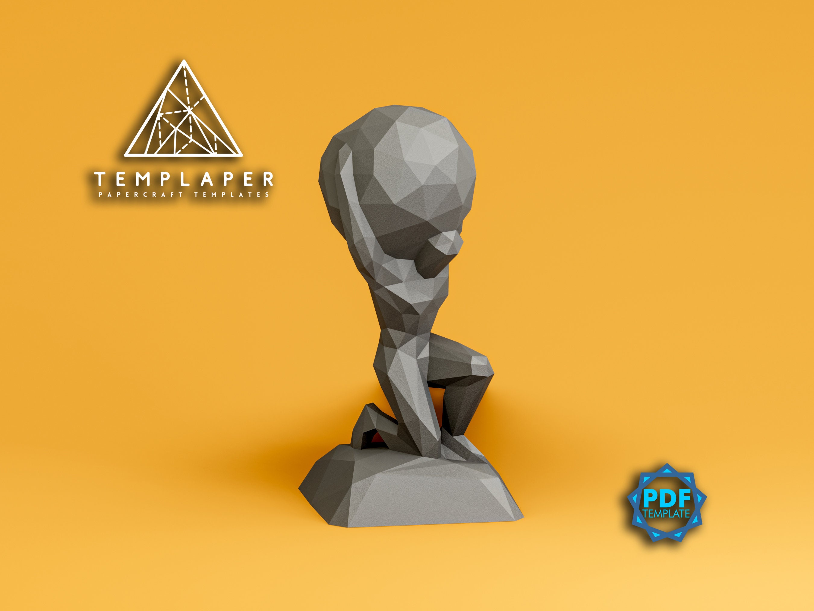 DIY 3D Atlas Paper Model Low Poly Sculpture DIY Paper 3D - Etsy