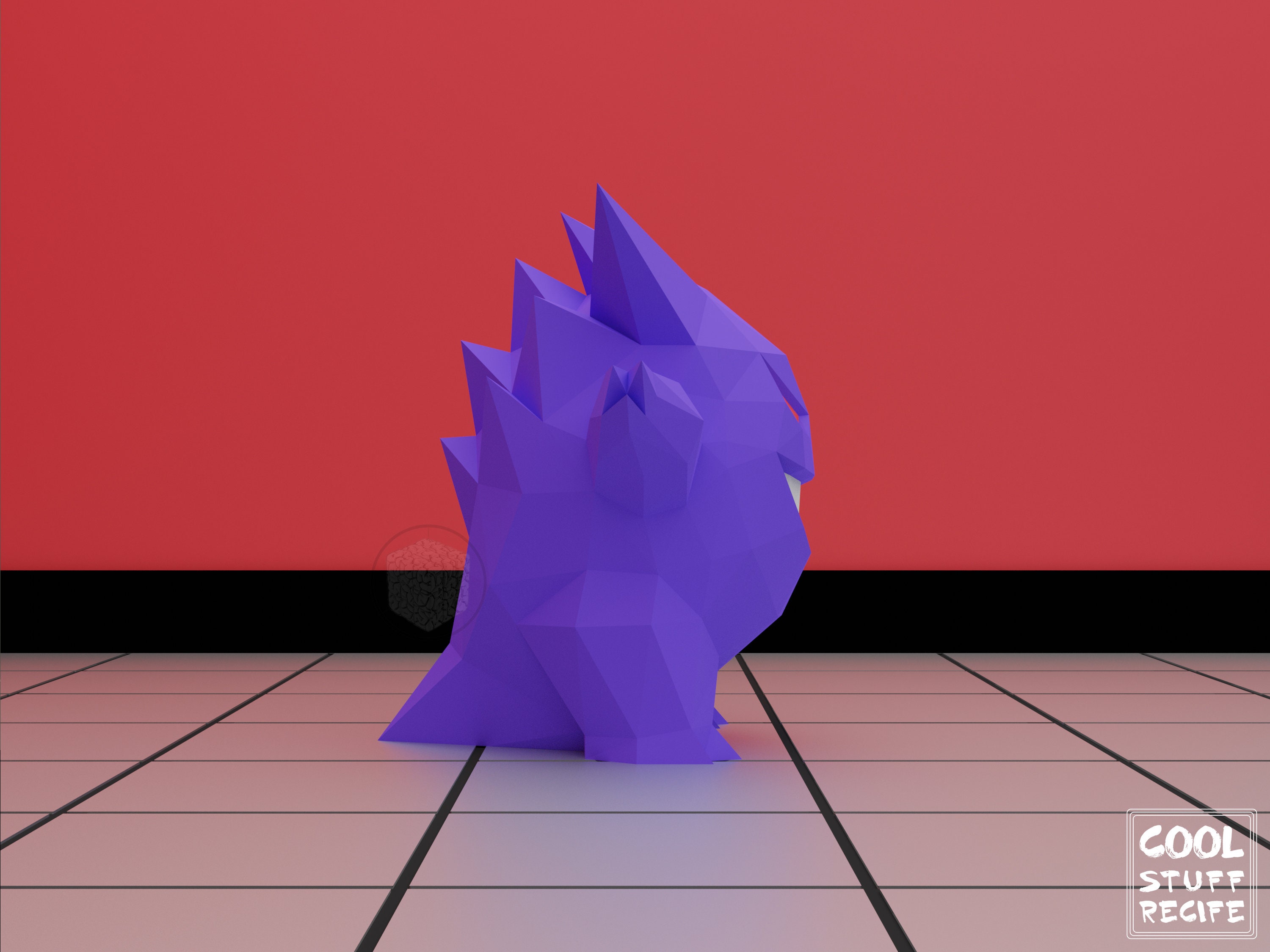 DIY 3D Gengar Pokemon Paper Model, Do It Yourself Pokemon, Paper 3D Art ...