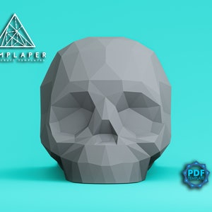 DIY 3D Human Skull Paper Model, Skull Paper 3D, Low Poly Human Skull ...