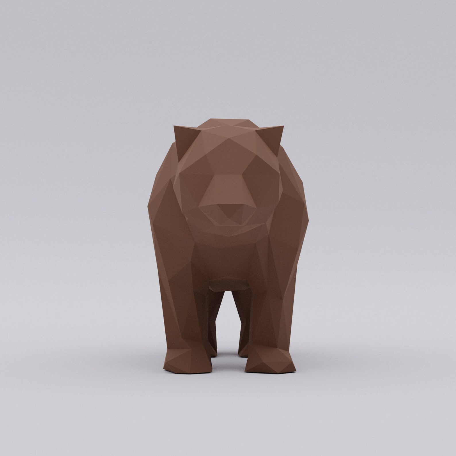 DIY 3D Bear Paper Model, Low Poly Animal, DIY Paper 3D Art, Printable ...