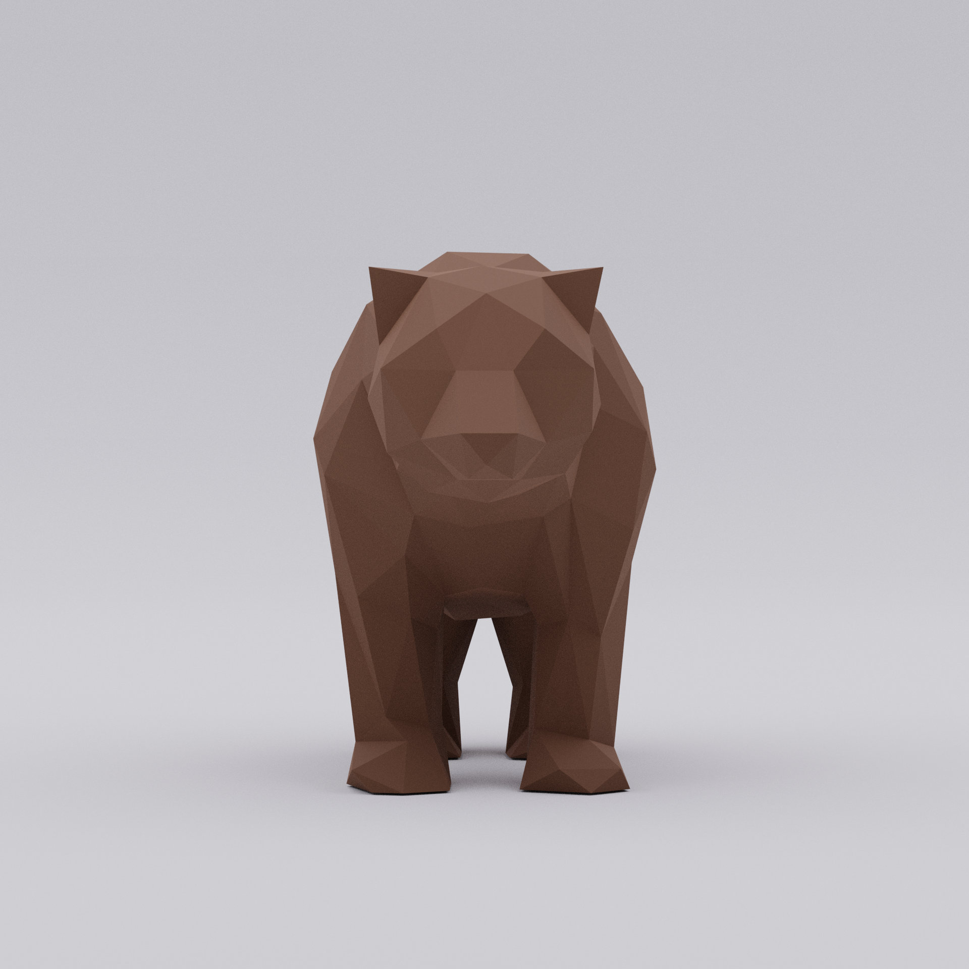 DIY 3D Bear Paper Model, Low Poly Animal, DIY Paper 3D Art, Printable ...