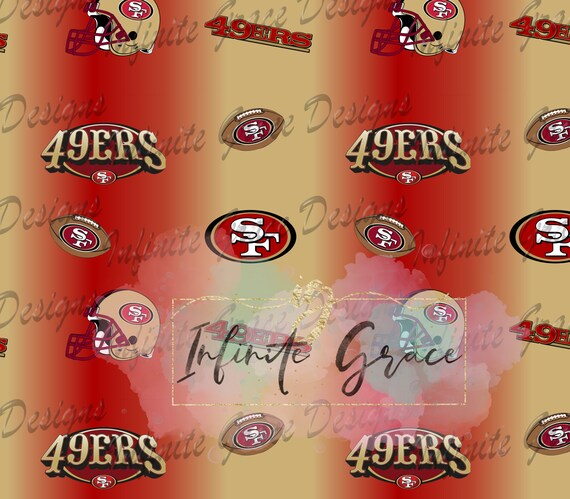 SF 49ers Seamless Digital Paper Scrapbooking 300DPI | Etsy