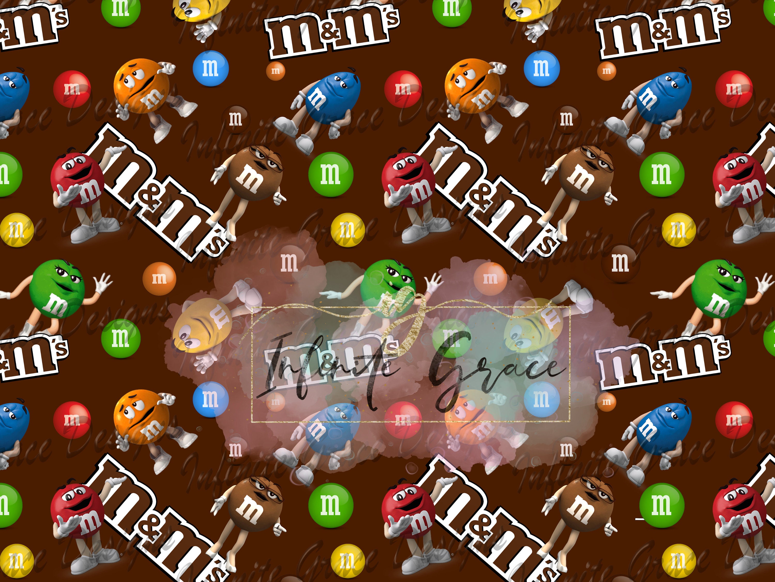 M&M's Seamless Scrapbooking digital paper INSTANT | Etsy