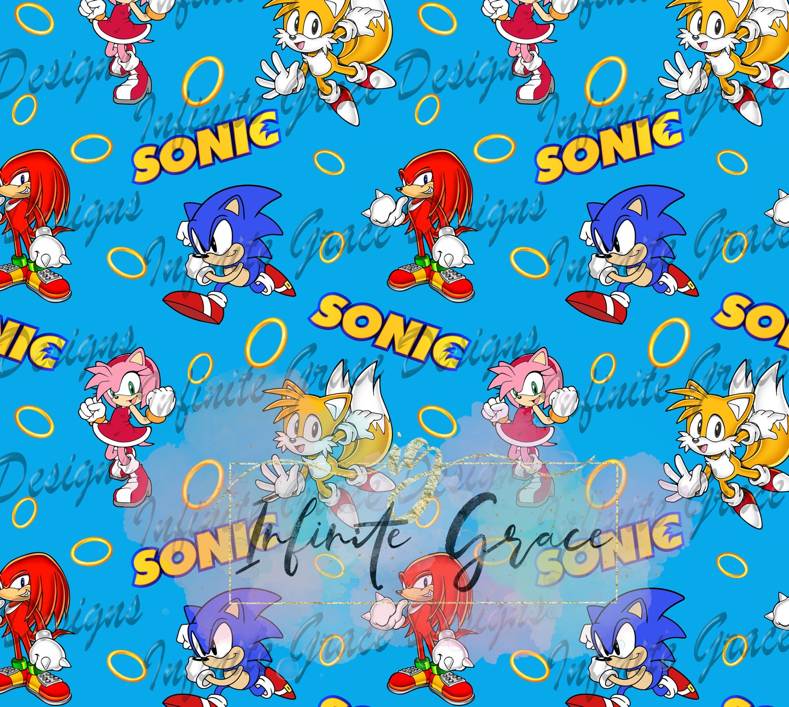 Sonic the Hedgehog Seamless Scrapbooking papel digital | Etsy España