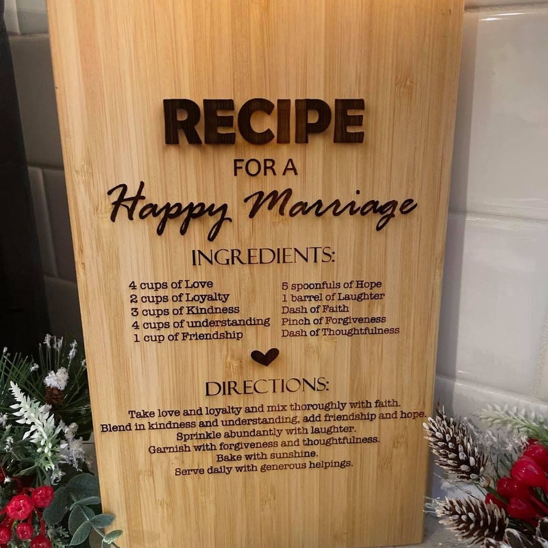 Recipe for Marriage - Etsy