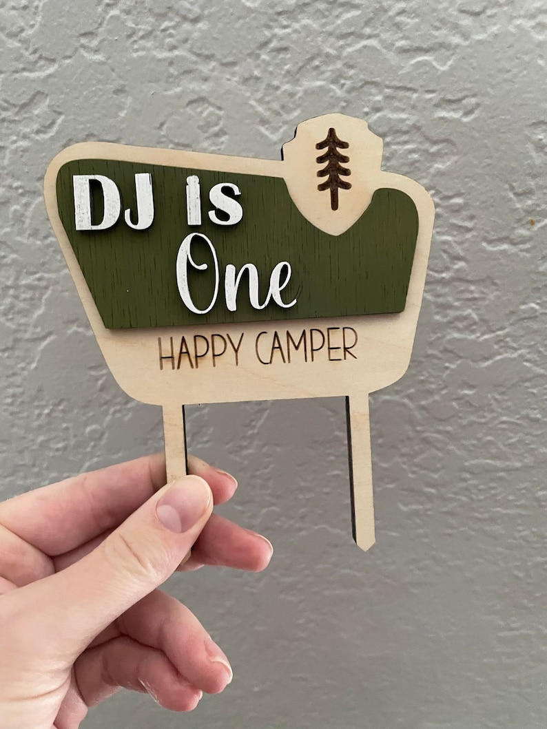Happy Camper Cake Topper ONE Laser Cut Score - Etsy