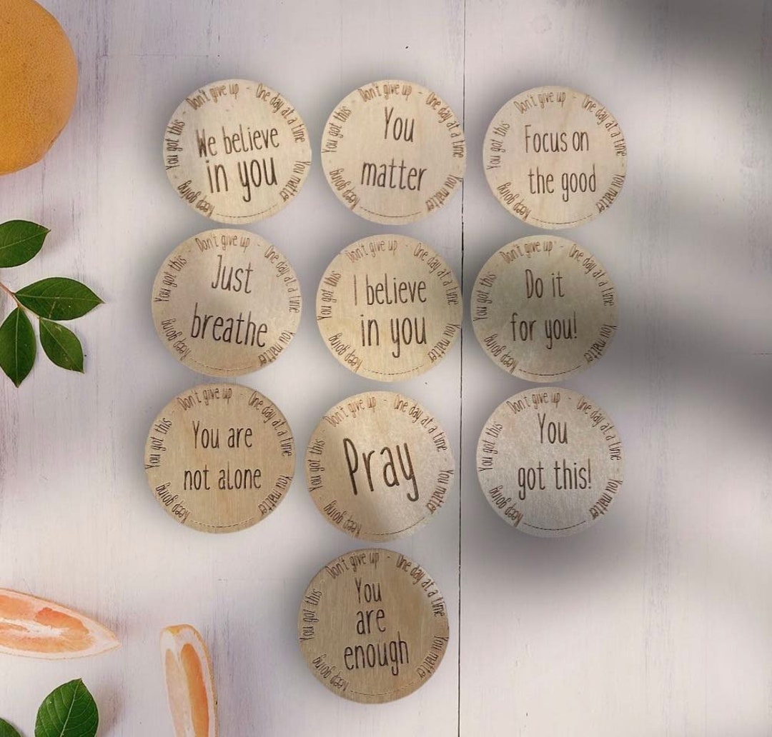 Affirmation Tokens | Positive | Bundle | 10 Included | Blank to Add ...