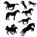 110 Cat Silhouette Bundle 1 W/commercial Use, Black and White, 55 Pairs ...