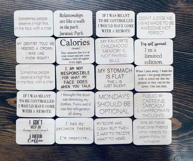 Snarky Sayings Magnets | BUNDLE | Signs | Scrap Buster | Laser Ready ...