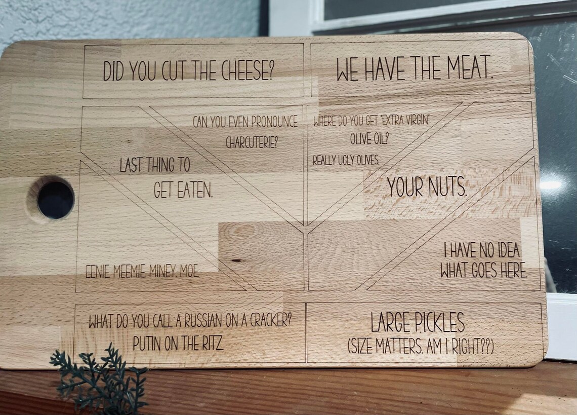 Funny Cheese Board Charcuterie Wanna Be Fancy Score - Etsy