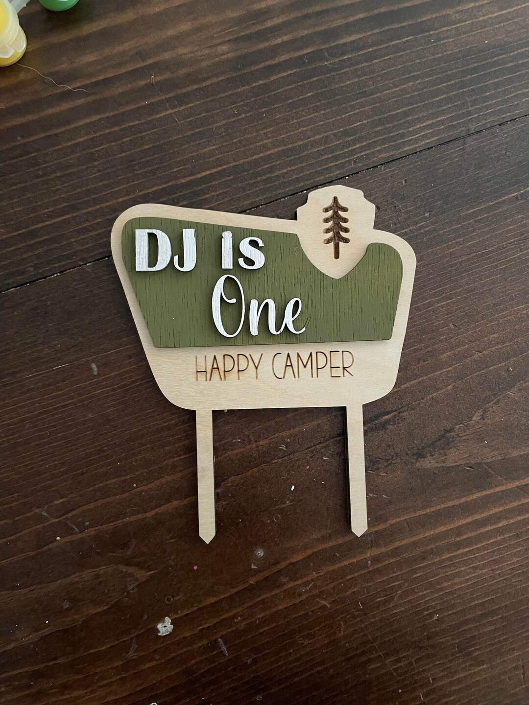 Happy Camper | Cake Topper | ONE | Laser | Cut | Score | Digital File ...
