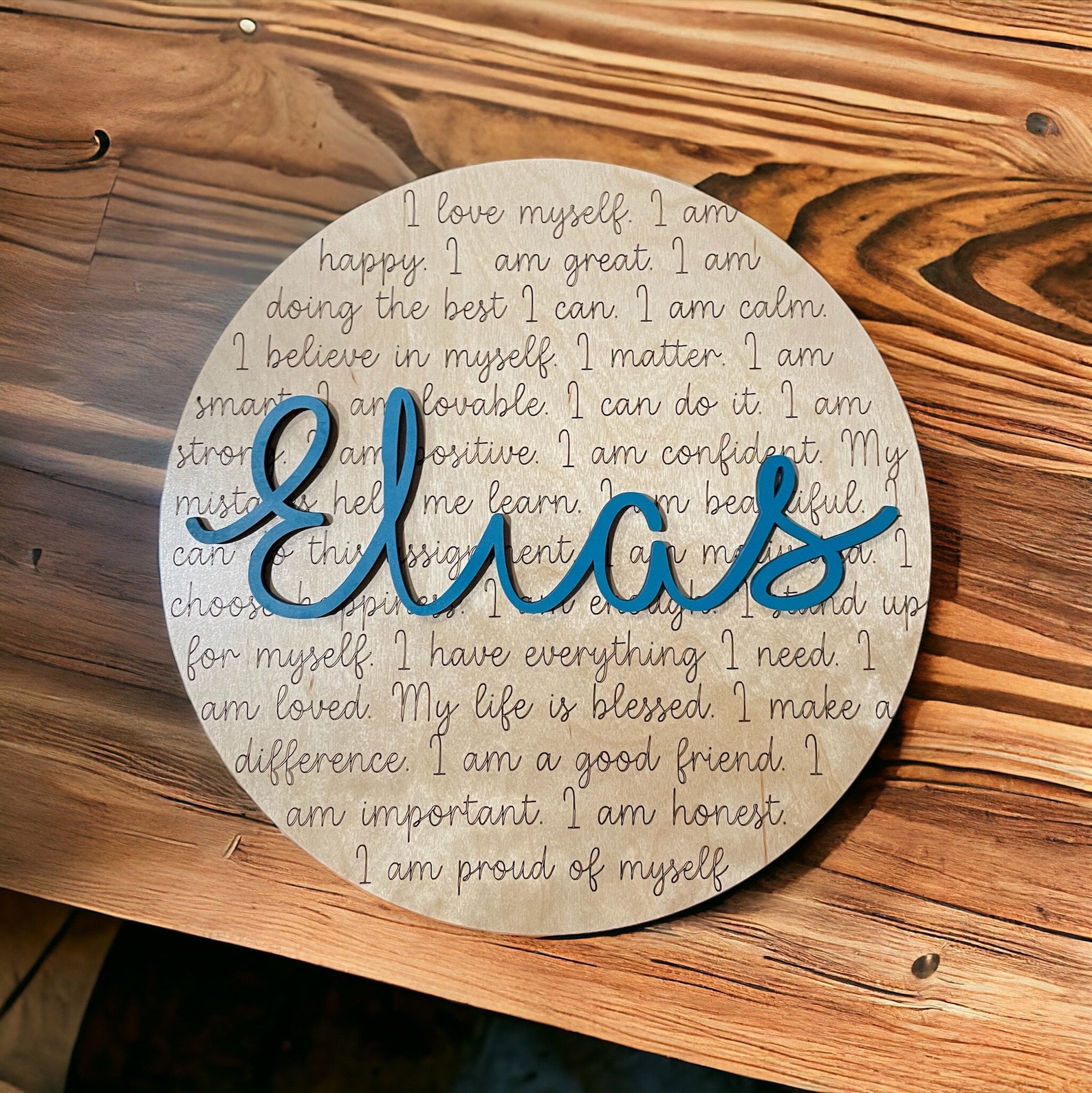 Kids Affirmation Sign With Name | SCORE | Homeschool Decor ...