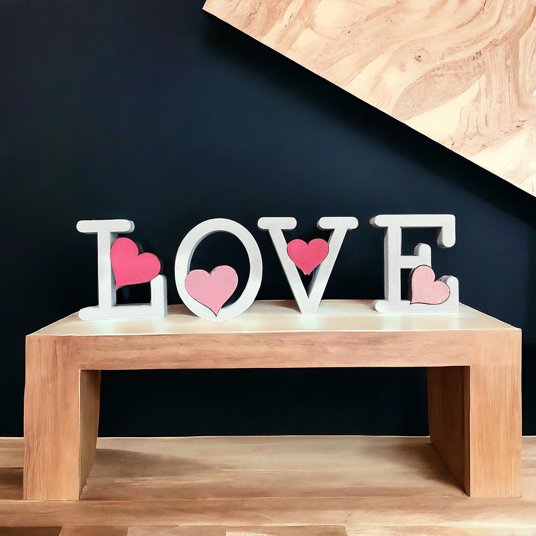 Love Cut Outs | Heart | Shelf Sitter | Sign | Digital File | SVG - Etsy