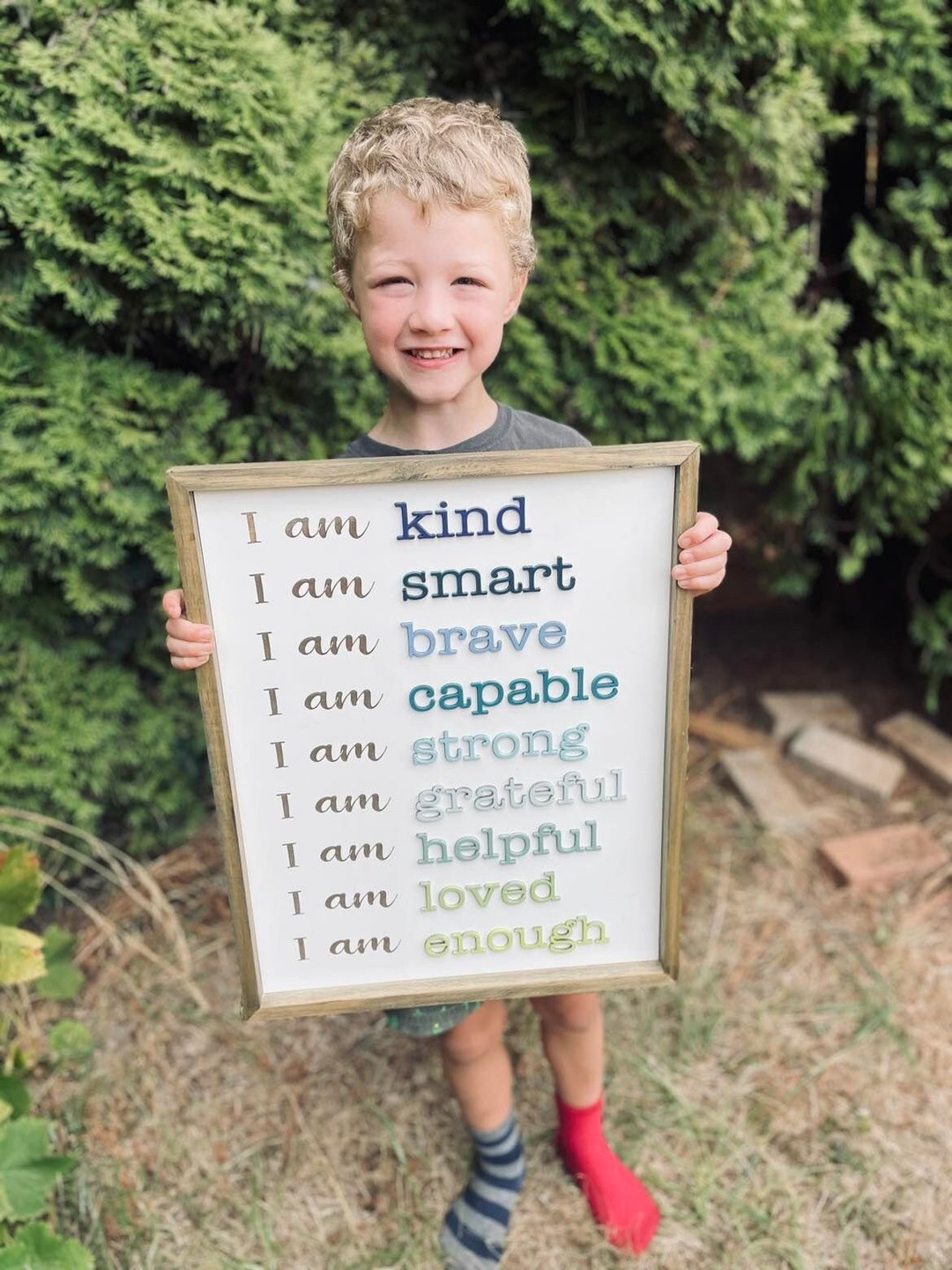 I Am Sign BUNDLE 24 Words Included Words of Affirmation Fun Colors ...