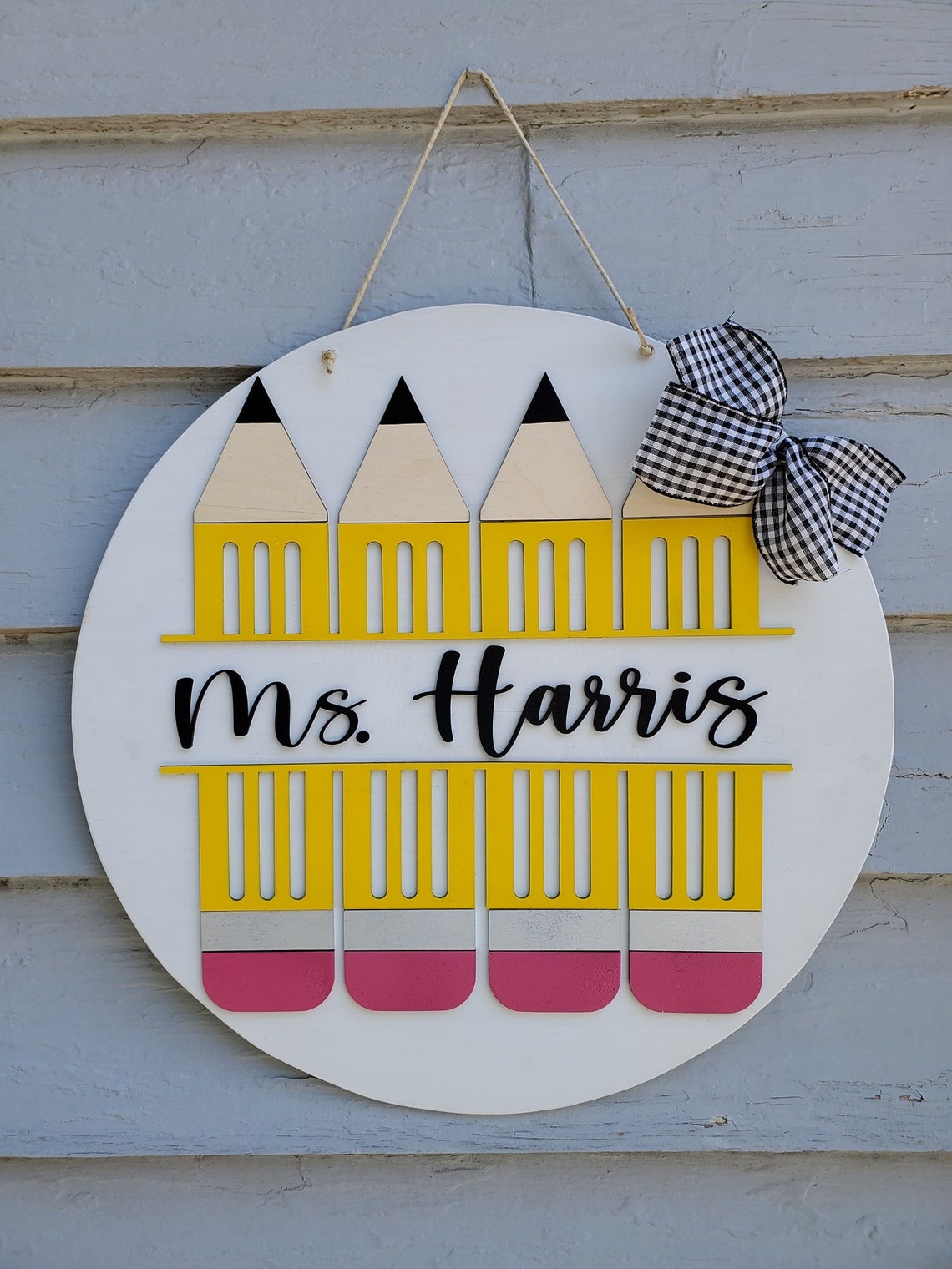 Pencil Wall Hanging | Teacher Sign | Welcome to Class | Laser Cut ...
