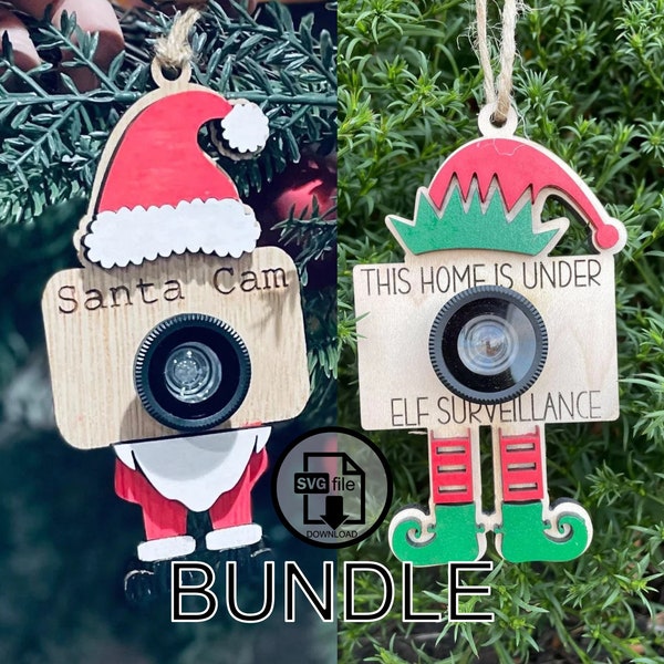Santa Camera Ornament - Etsy