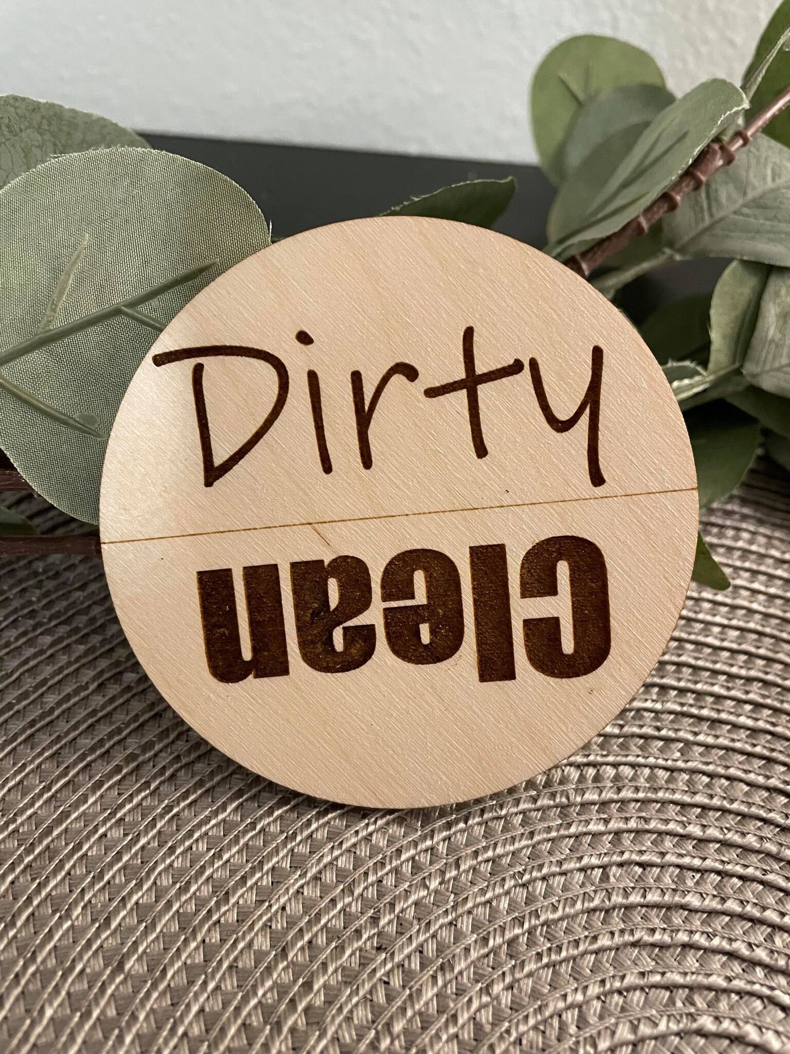 Clean/dirty Sign Digital File SVG | Etsy