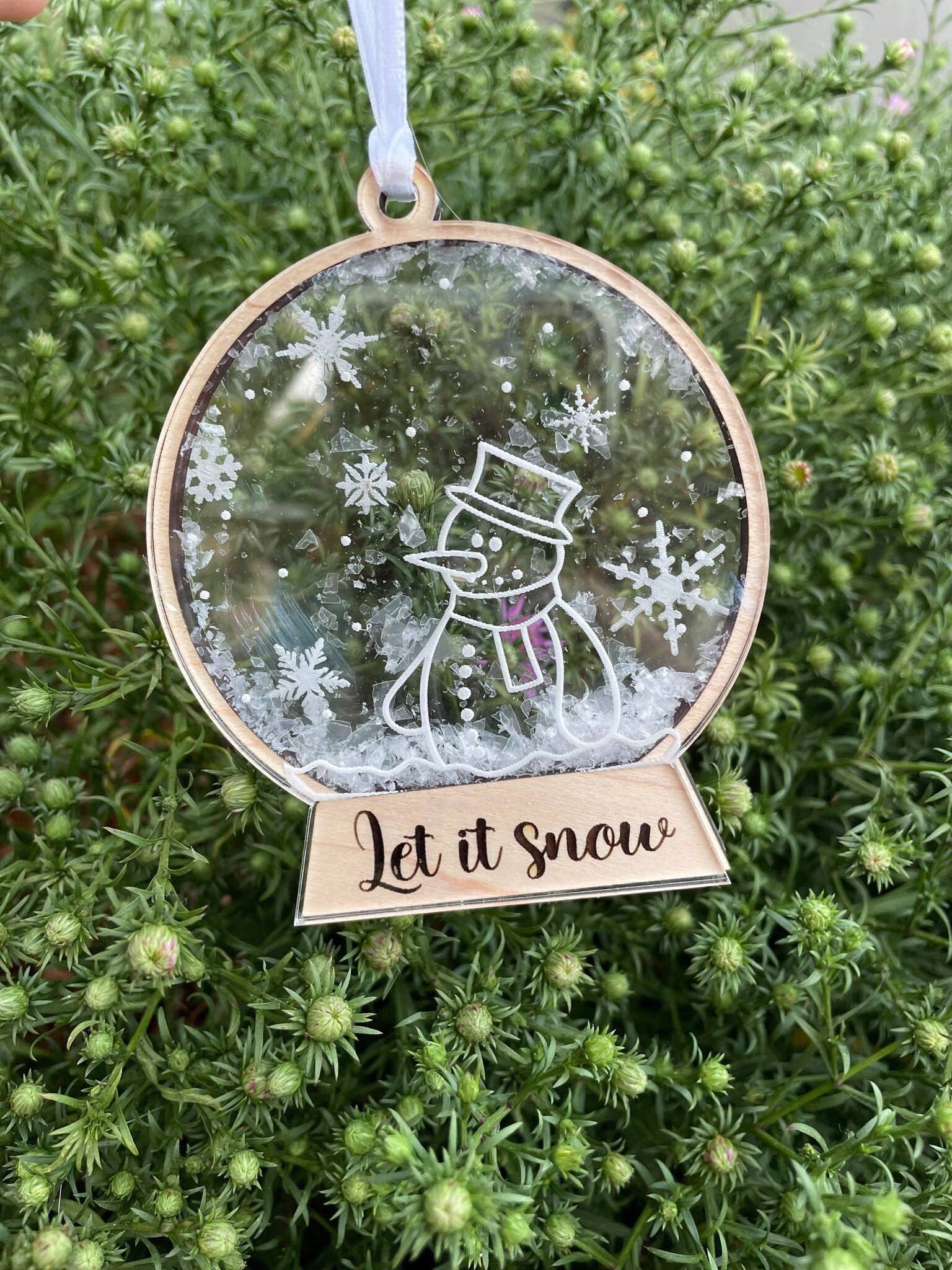 Snow Globe | Ornament | Laser Cut | Glowforge Tested | Digital File ...