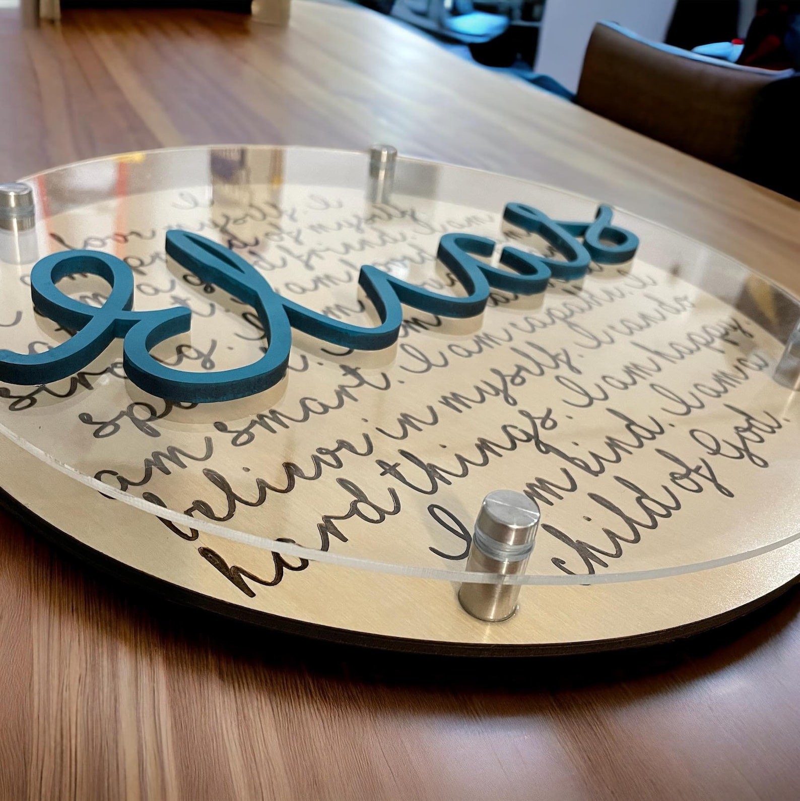 Affirmation Name Sign | Acrylic | Stand Offs | Nursey | Kids Room ...