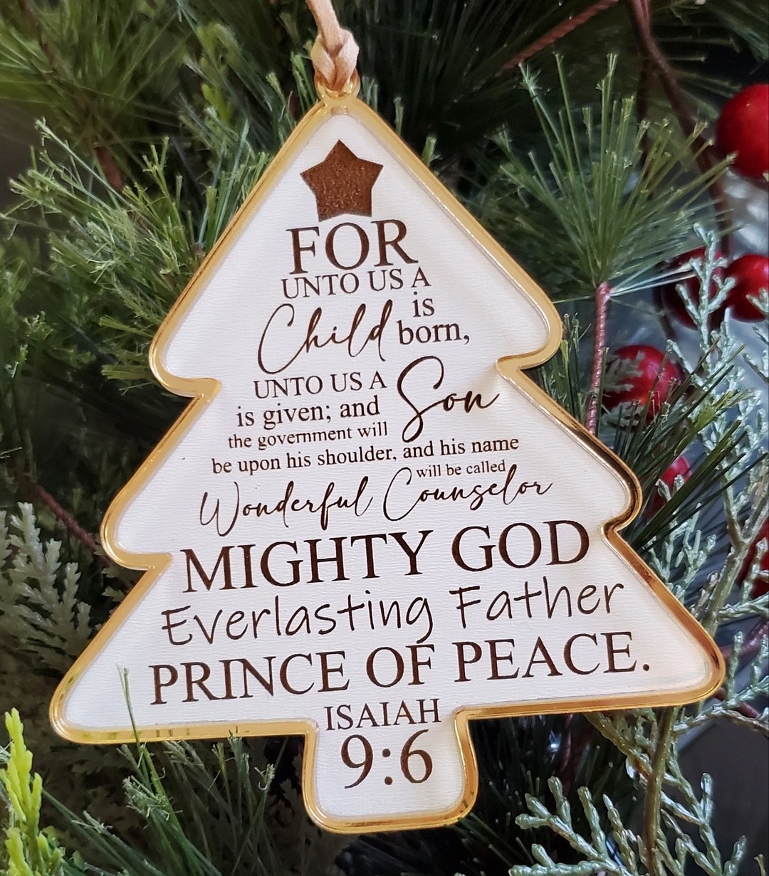 Isaiah 9:6 | Christ | Christmas | Tree | Engrave | Score | Digital File ...