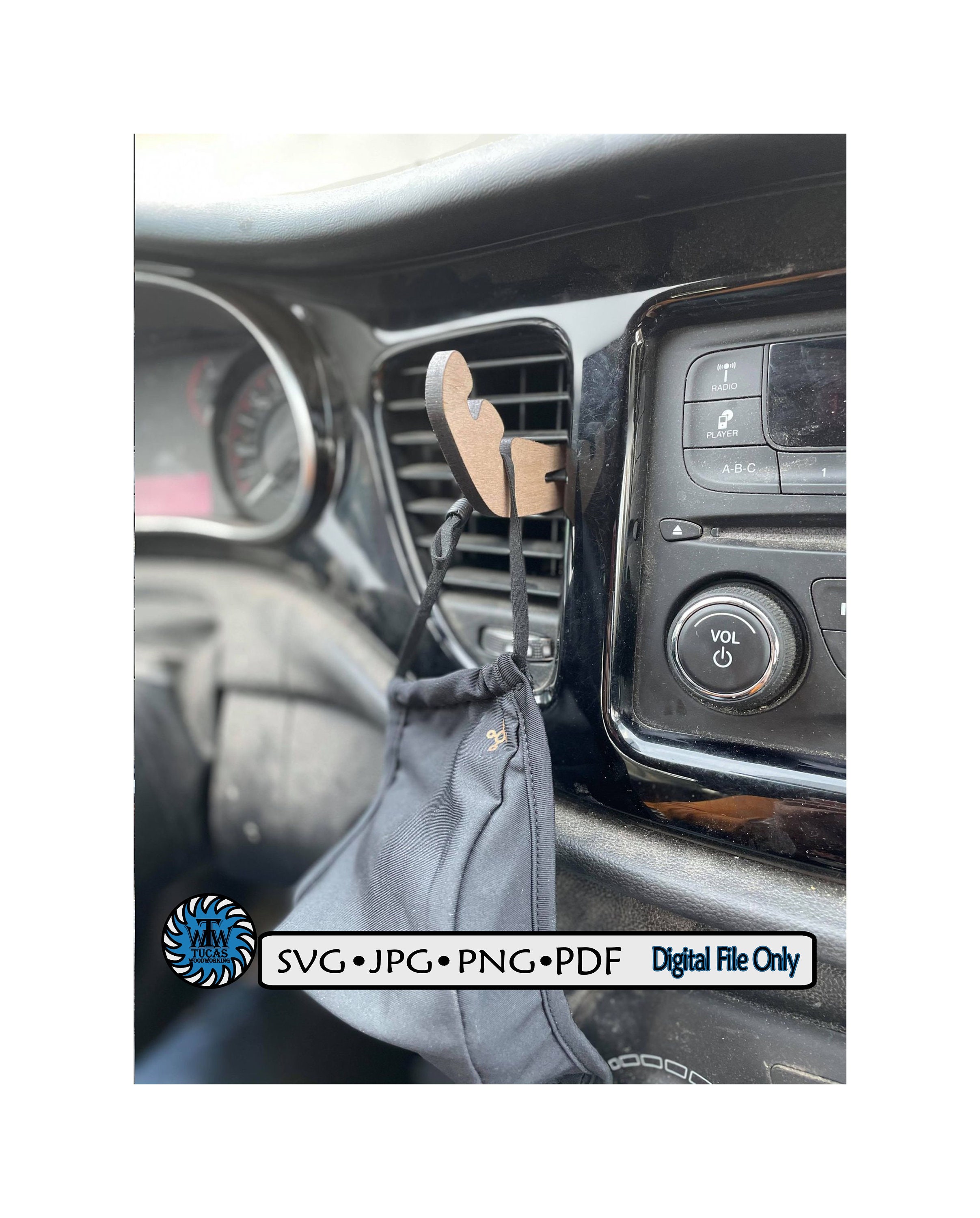Car Vent Mask Hanger - Digital File SVG - Etsy