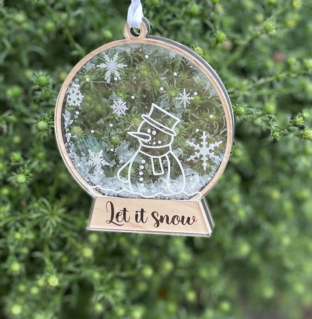 Snow Globe | Ornament | Laser Cut | Glowforge Tested | Digital File ...