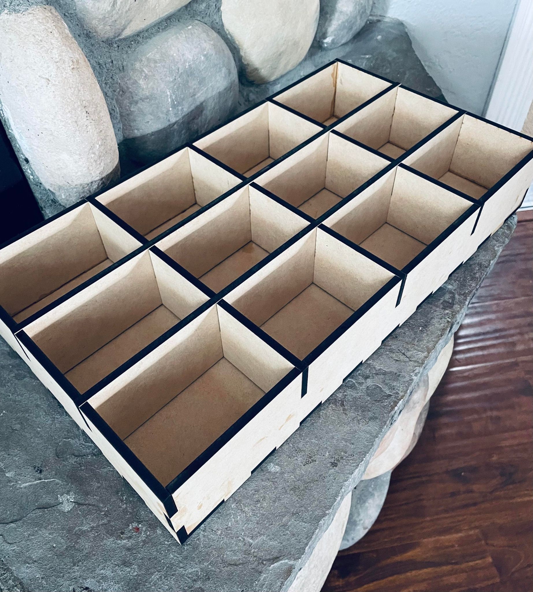10x18x4 | Slotted Divider Box | 4 X3 Rows | BUNDLE | 1/4" | 1/8 ...