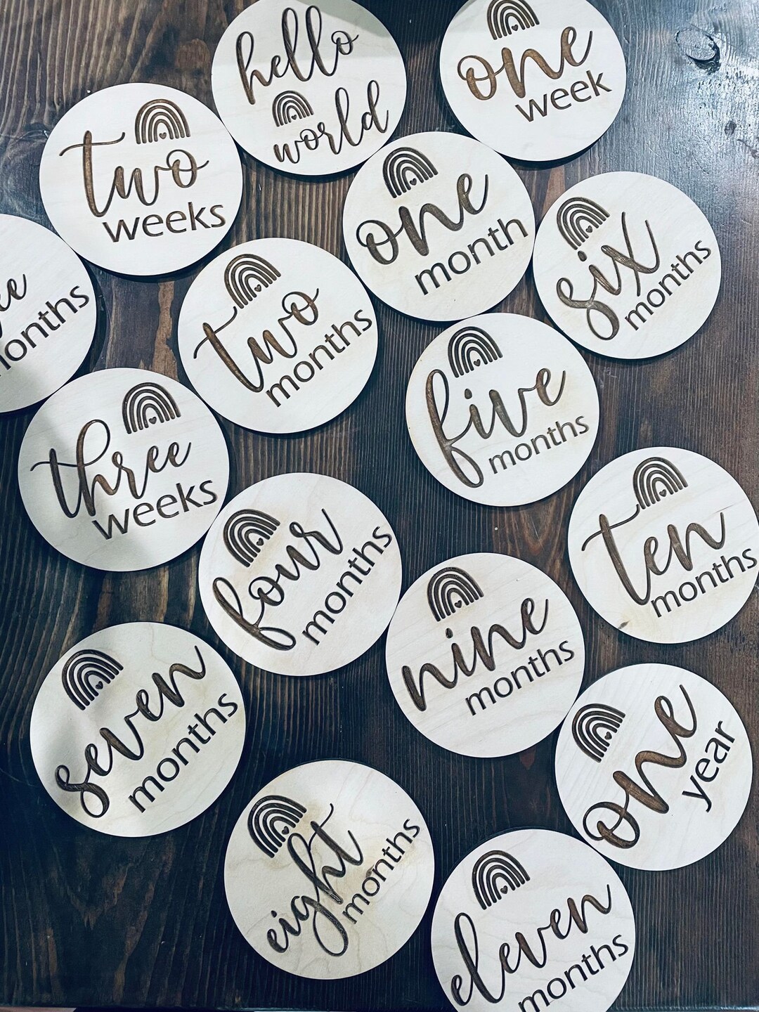 Milestone Markers | Holder Box | BUNDLE | Baby | Girl | Boy | Gift Set ...