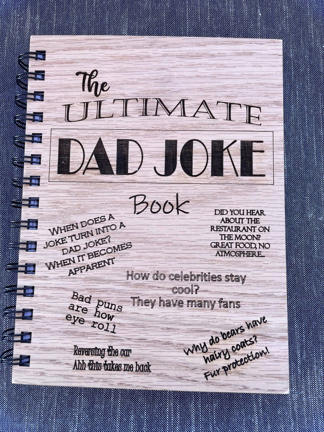 Wooden Cover Dad Joke Notebook | Digital Download | SVG - Etsy